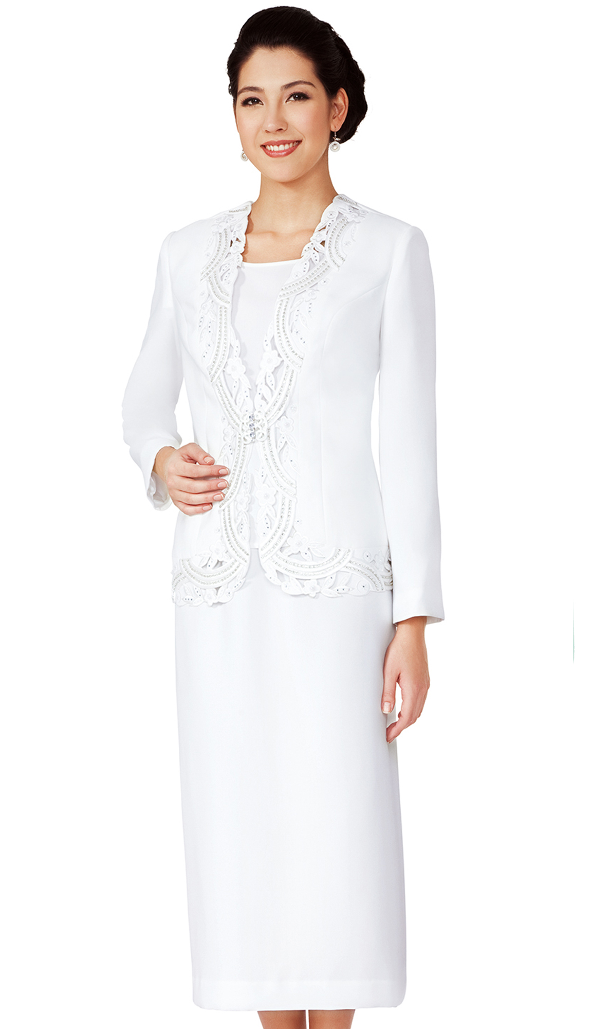 Nina Massini 9242-WHT ( 3pc Renova First Lady Suit )