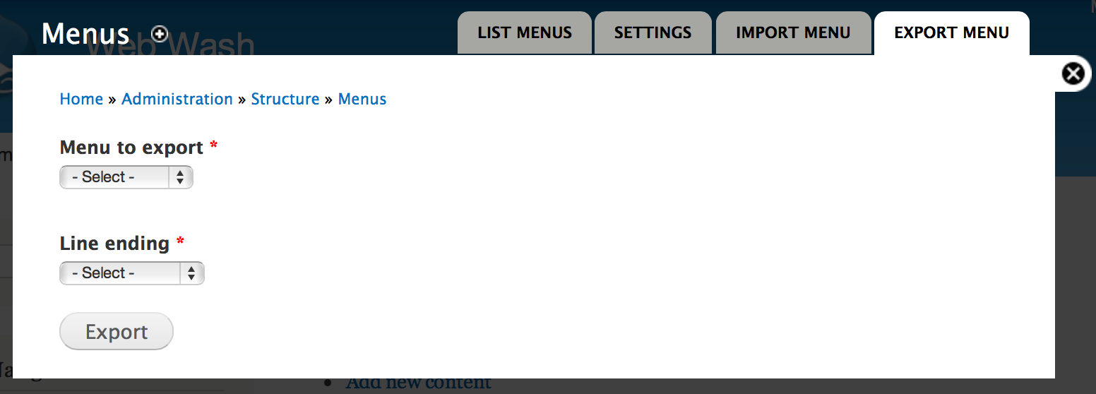 Import And Export Menus With Menu Import Module In Drupal 7 - WebWash