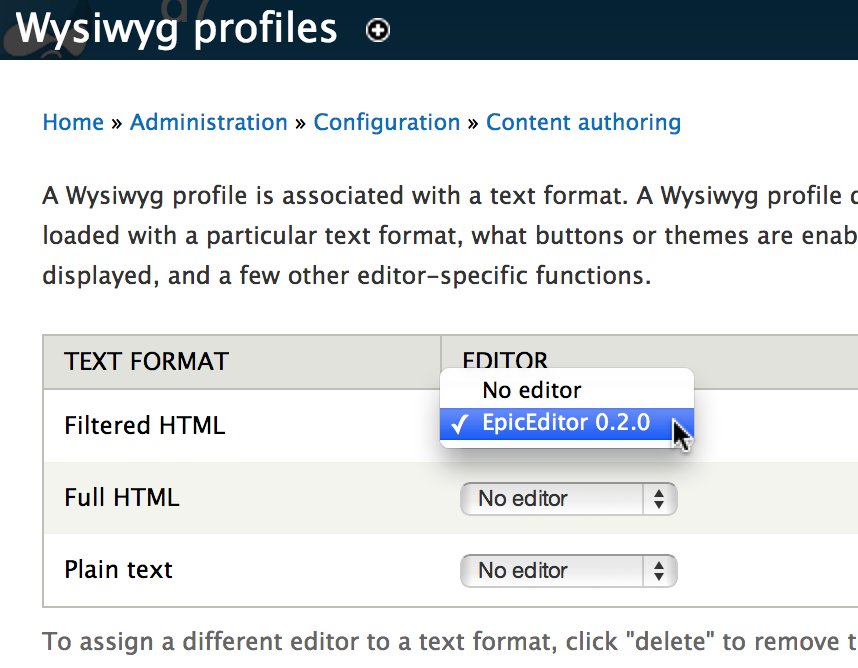 Using EpicEditor In Drupal 7 - WebWash