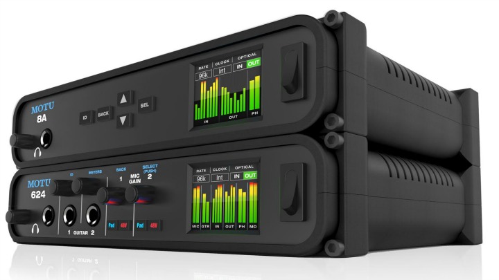 MOTU 624 Has Thunderbolt, USB3 and AVB In Half Rack