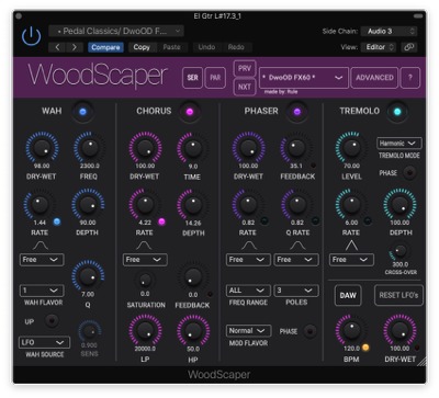 4 Classic Guitar Effects In 1 Plug-In