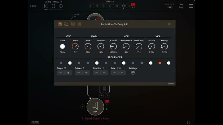PWM Synth With Euclidean Sequencer For iOS