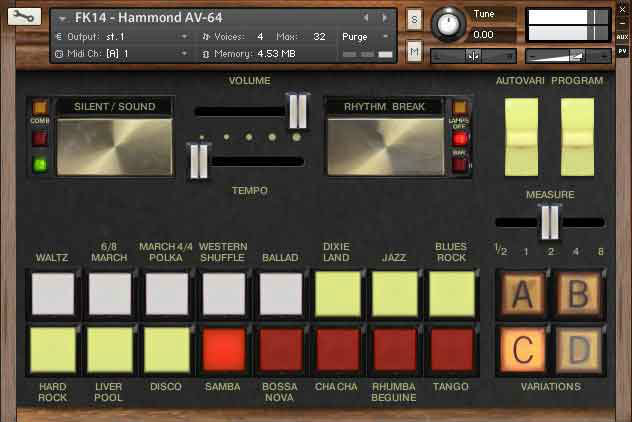 Vintage Hammond Drum Machine For Kontakt