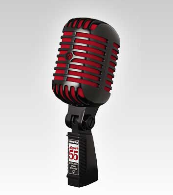 Retro Mic In Red And Black