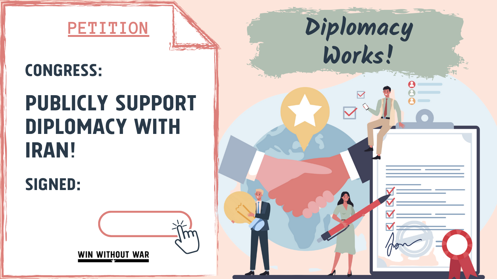 Congress: It’s time to get behind diplomacy with Iran! | Win Without War