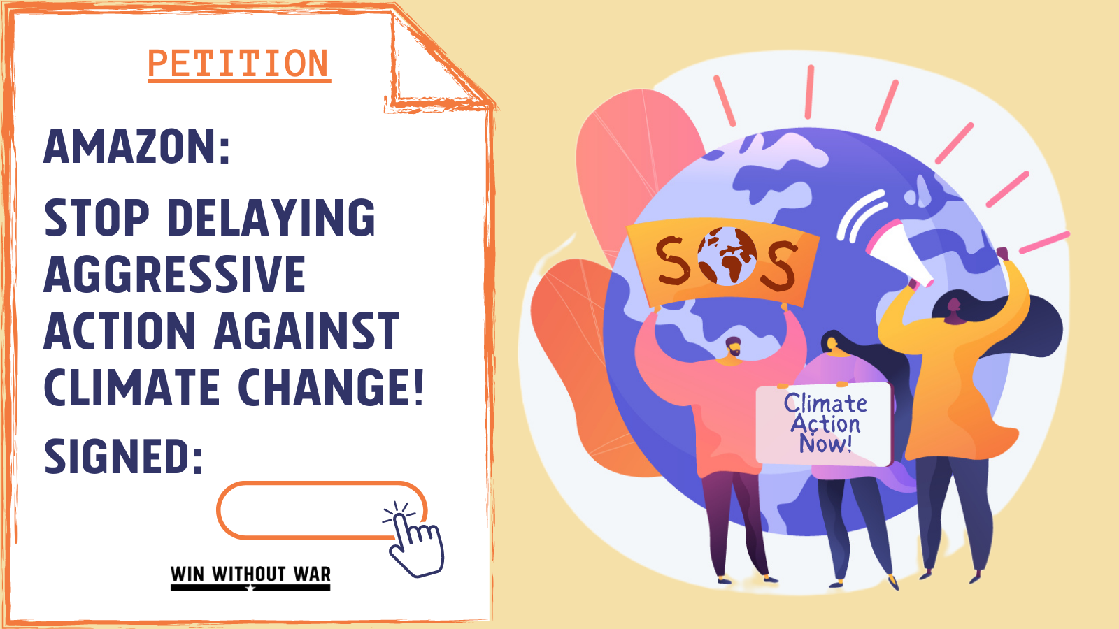 Amazon must reduce greenhouse emissions. | Win Without War