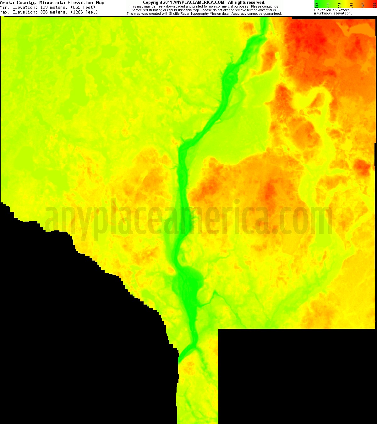Free Anoka County, Minnesota Topo Maps & Elevations