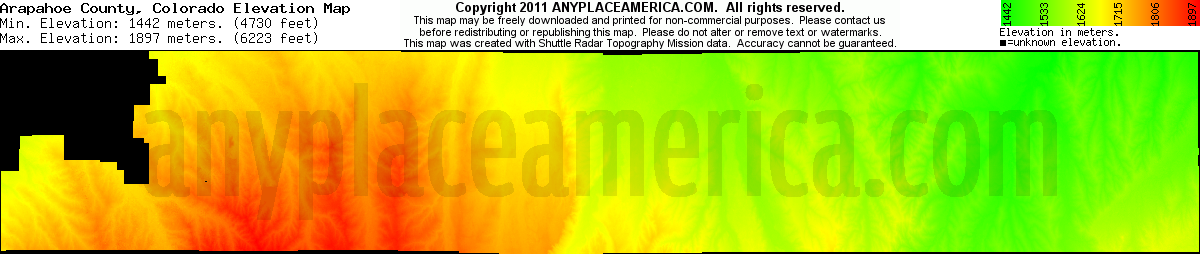 Free Arapahoe County, Colorado Topo Maps & Elevations