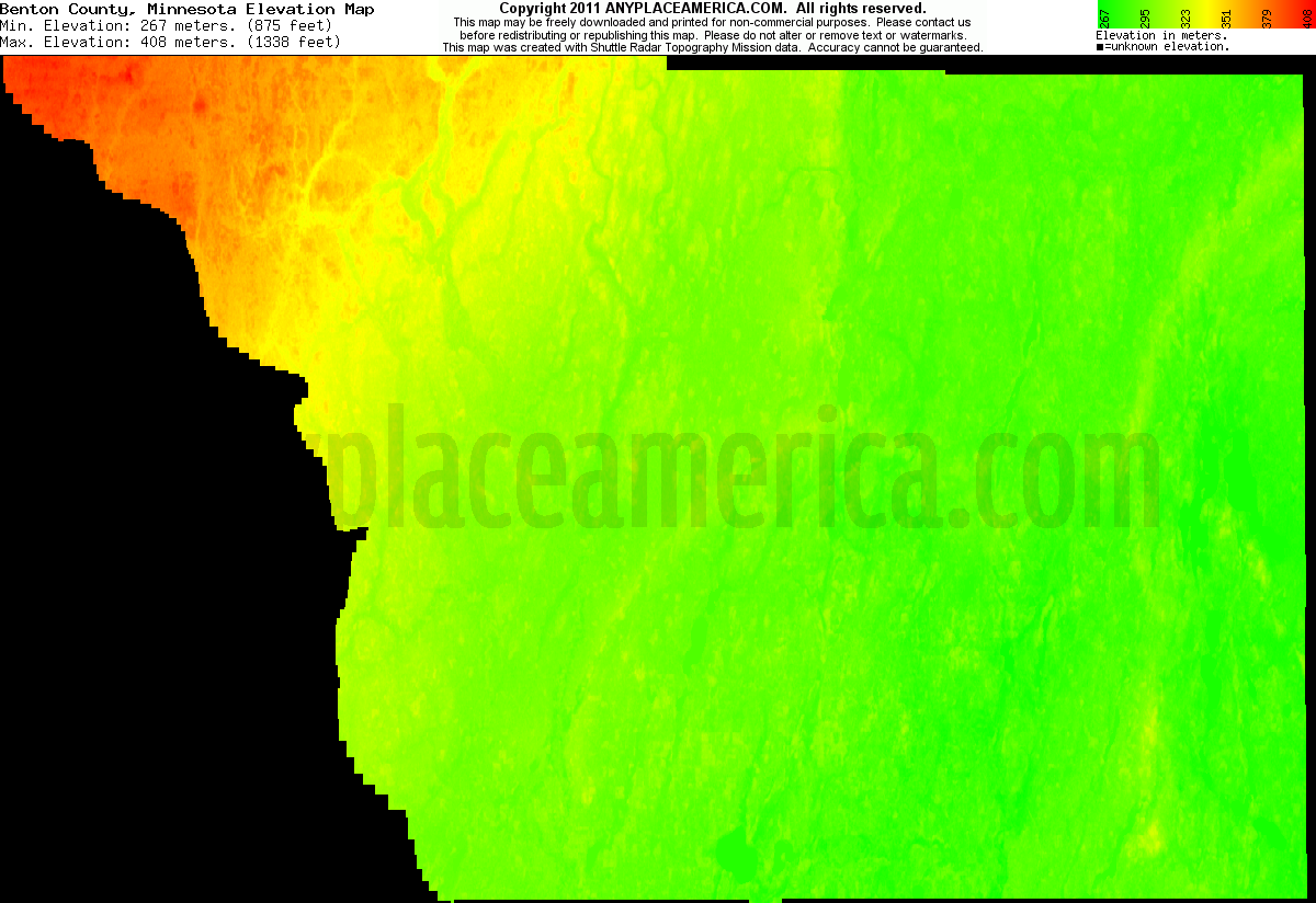 Free Benton County, Minnesota Topo Maps & Elevations