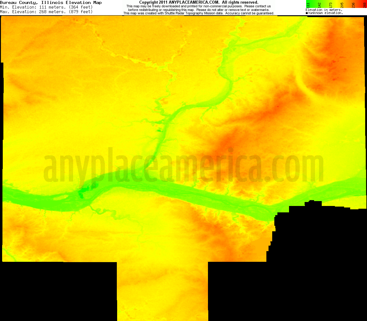 Free Bureau County, Illinois Topo Maps & Elevations