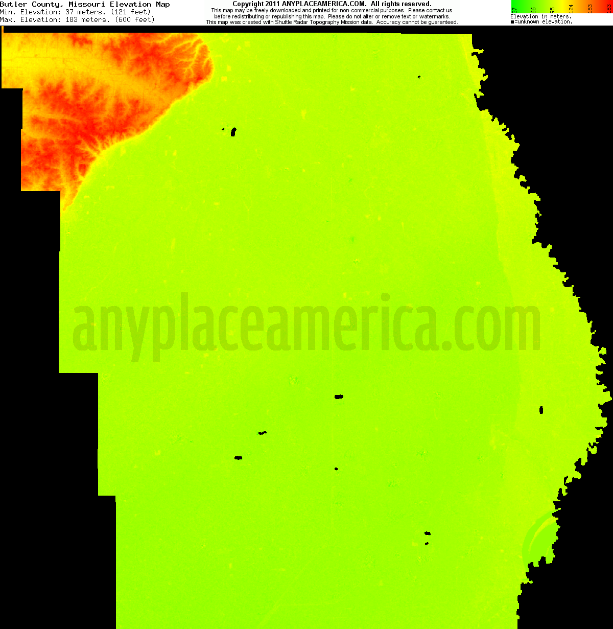 Free Butler County, Missouri Topo Maps & Elevations