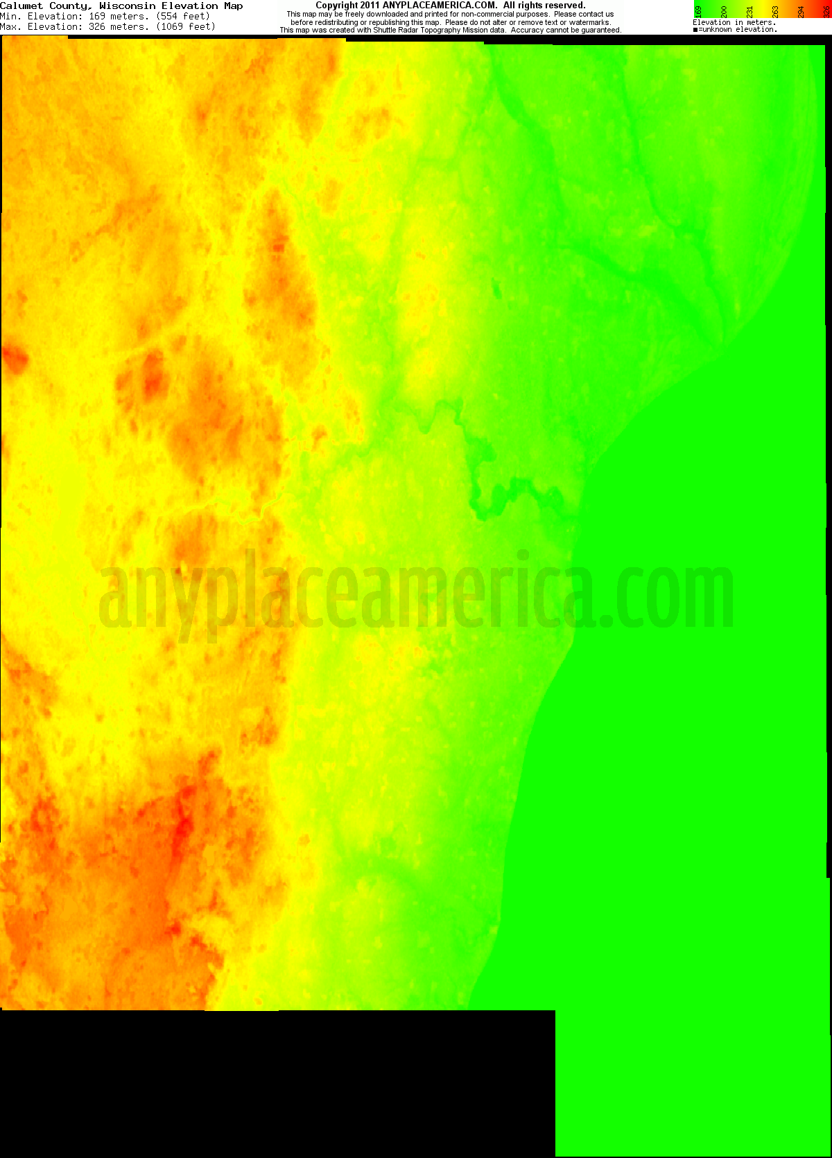 Free Calumet County, Wisconsin Topo Maps & Elevations