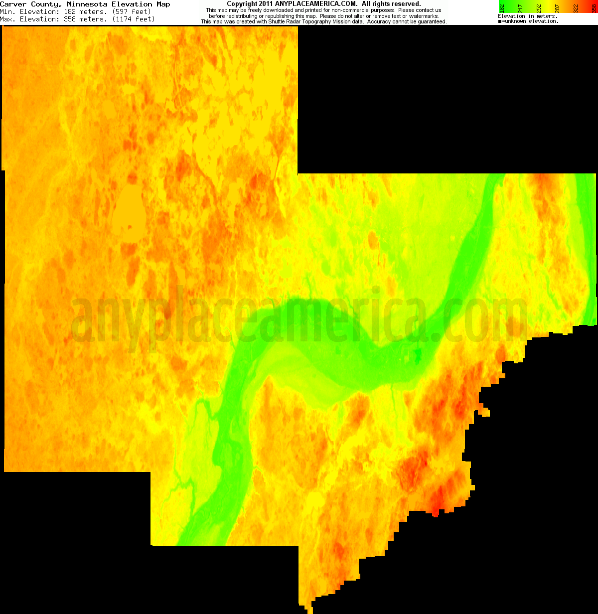 Free Carver County, Minnesota Topo Maps & Elevations