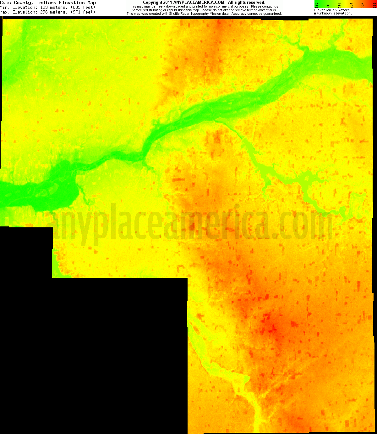 Free Cass County, Indiana Topo Maps & Elevations