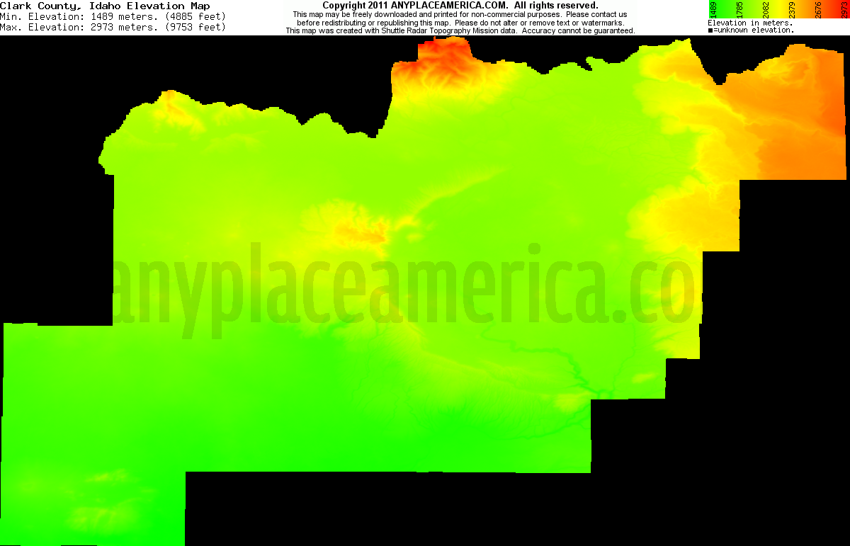 Free Clark County, Idaho Topo Maps & Elevations