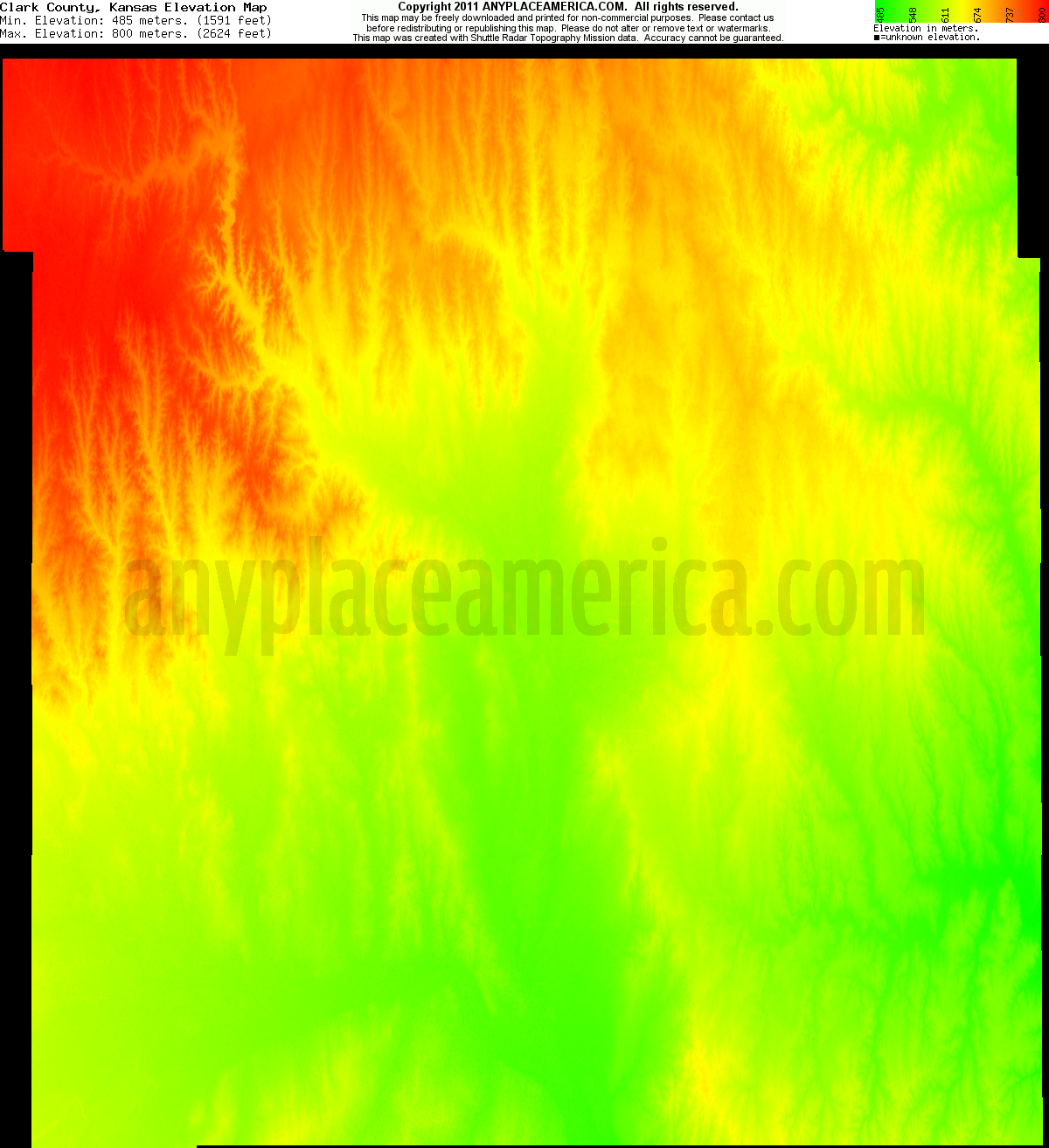 Free Clark County, Kansas Topo Maps & Elevations