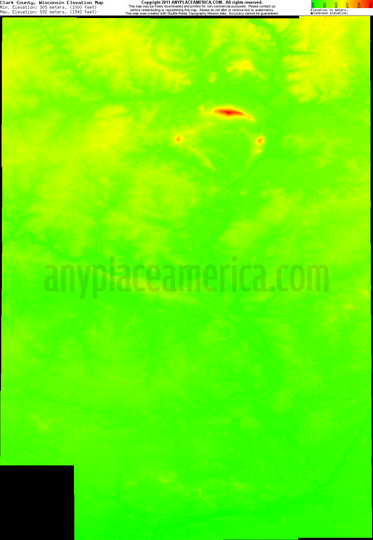 Free Clark County, Wisconsin Topo Maps & Elevations