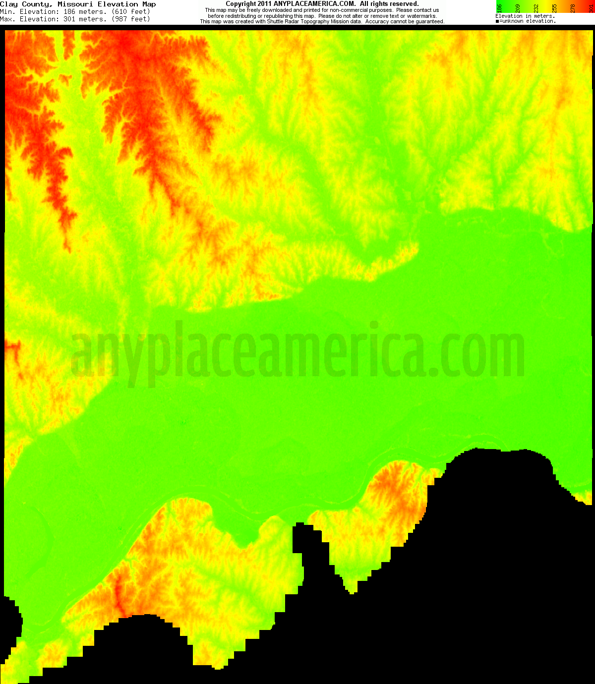 Free Clay County, Missouri Topo Maps & Elevations