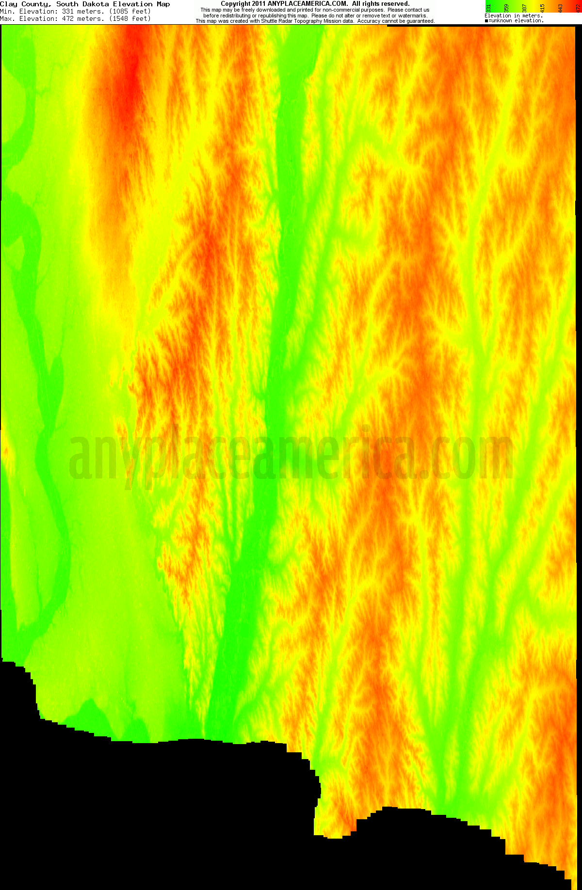 Free Clay County, South Dakota Topo Maps & Elevations