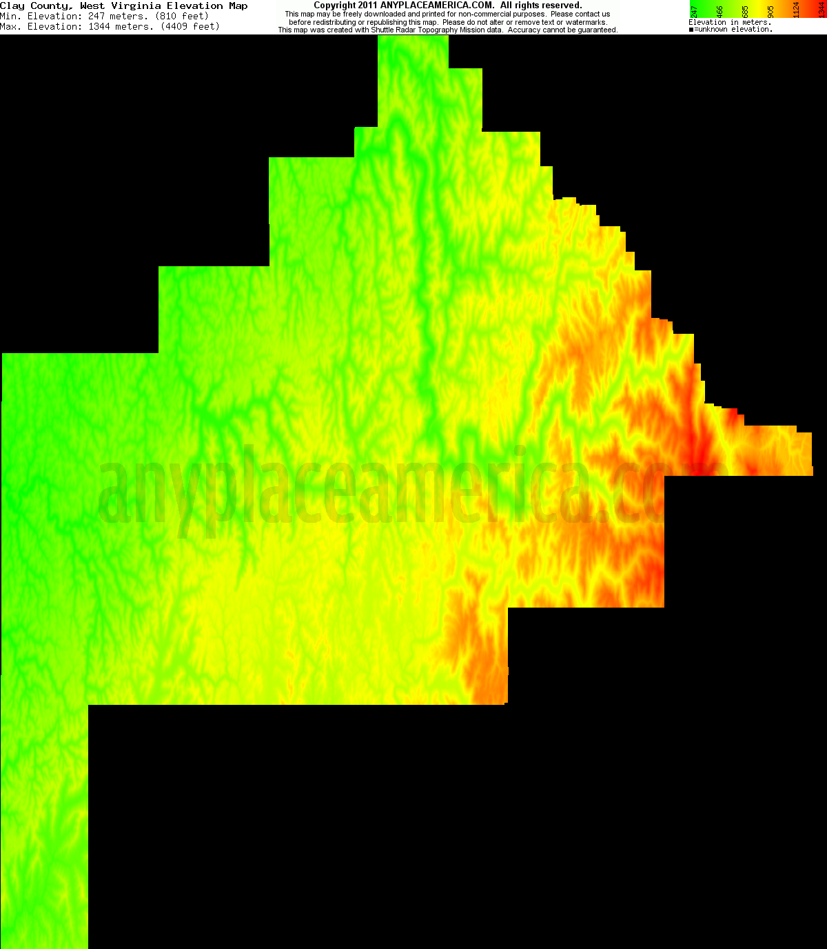 Free Clay County, West Virginia Topo Maps & Elevations