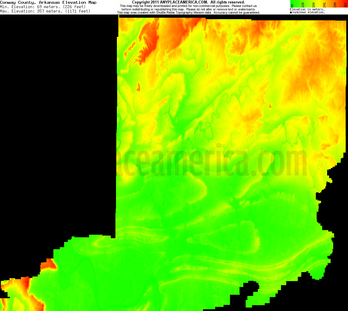 Free Conway County, Arkansas Topo Maps & Elevations