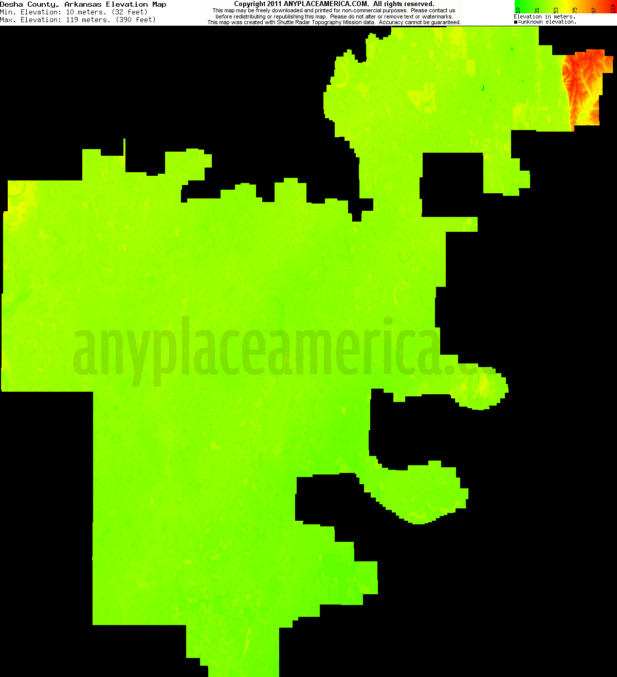 Free Desha County, Arkansas Topo Maps & Elevations