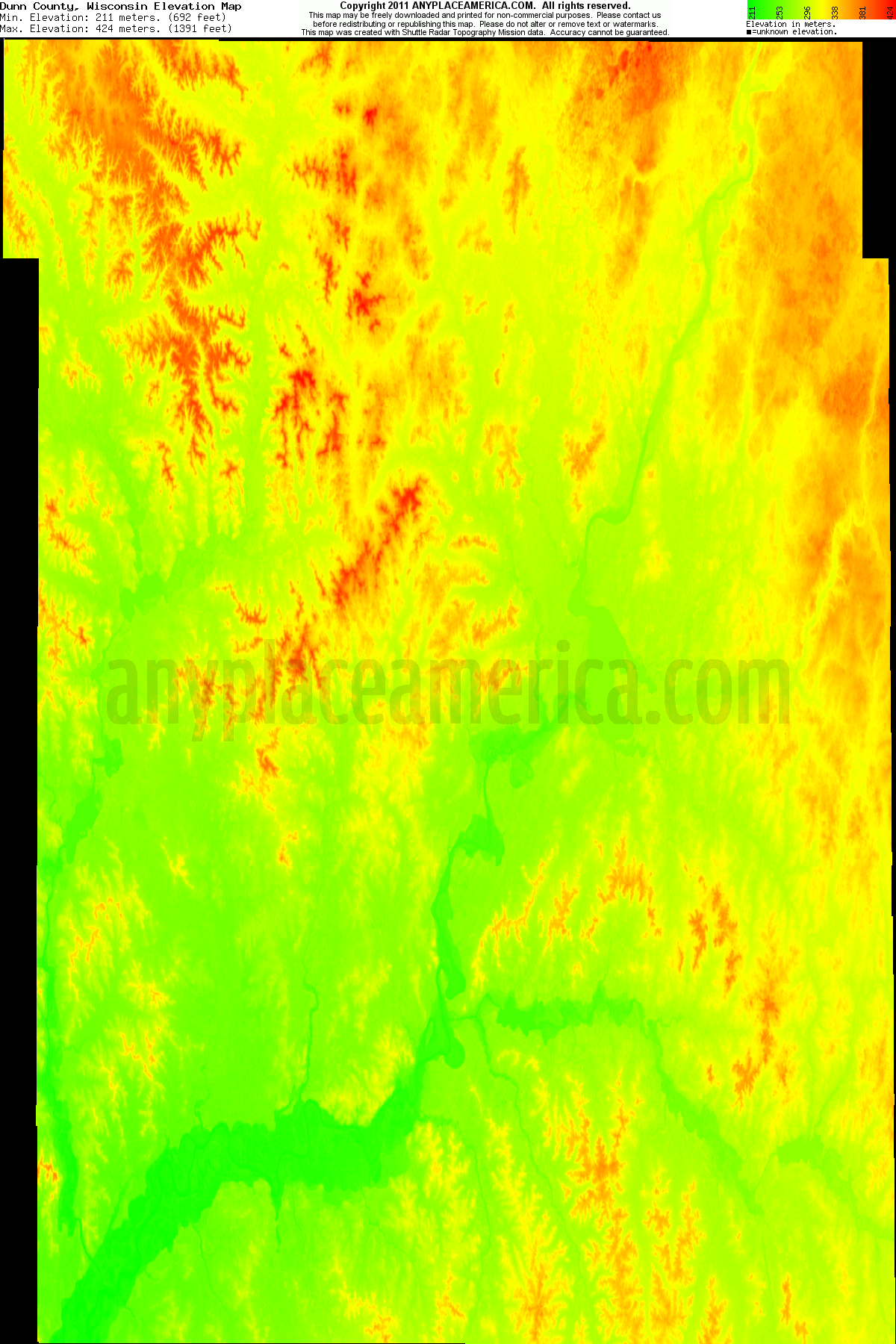 Free Dunn County, Wisconsin Topo Maps & Elevations