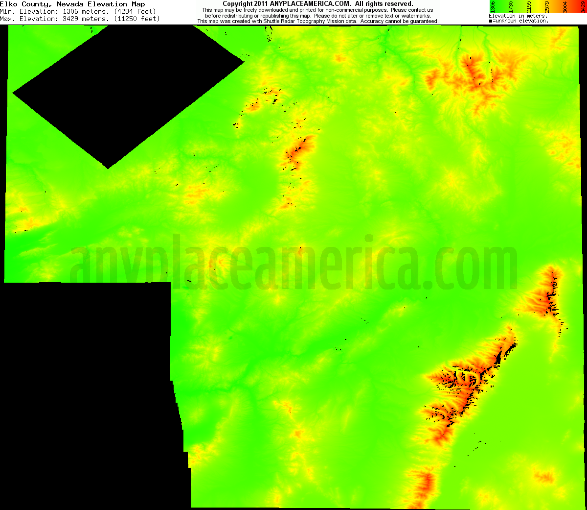 Free Elko County, Nevada Topo Maps & Elevations