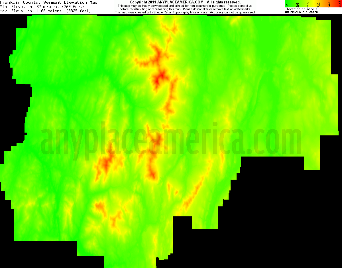 Free Franklin County, Vermont Topo Maps & Elevations