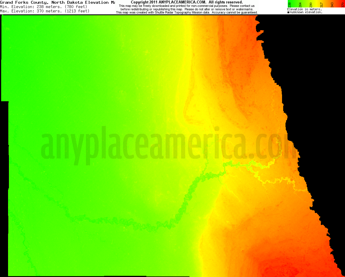 Free Grand Forks County, North Dakota Topo Maps & Elevations