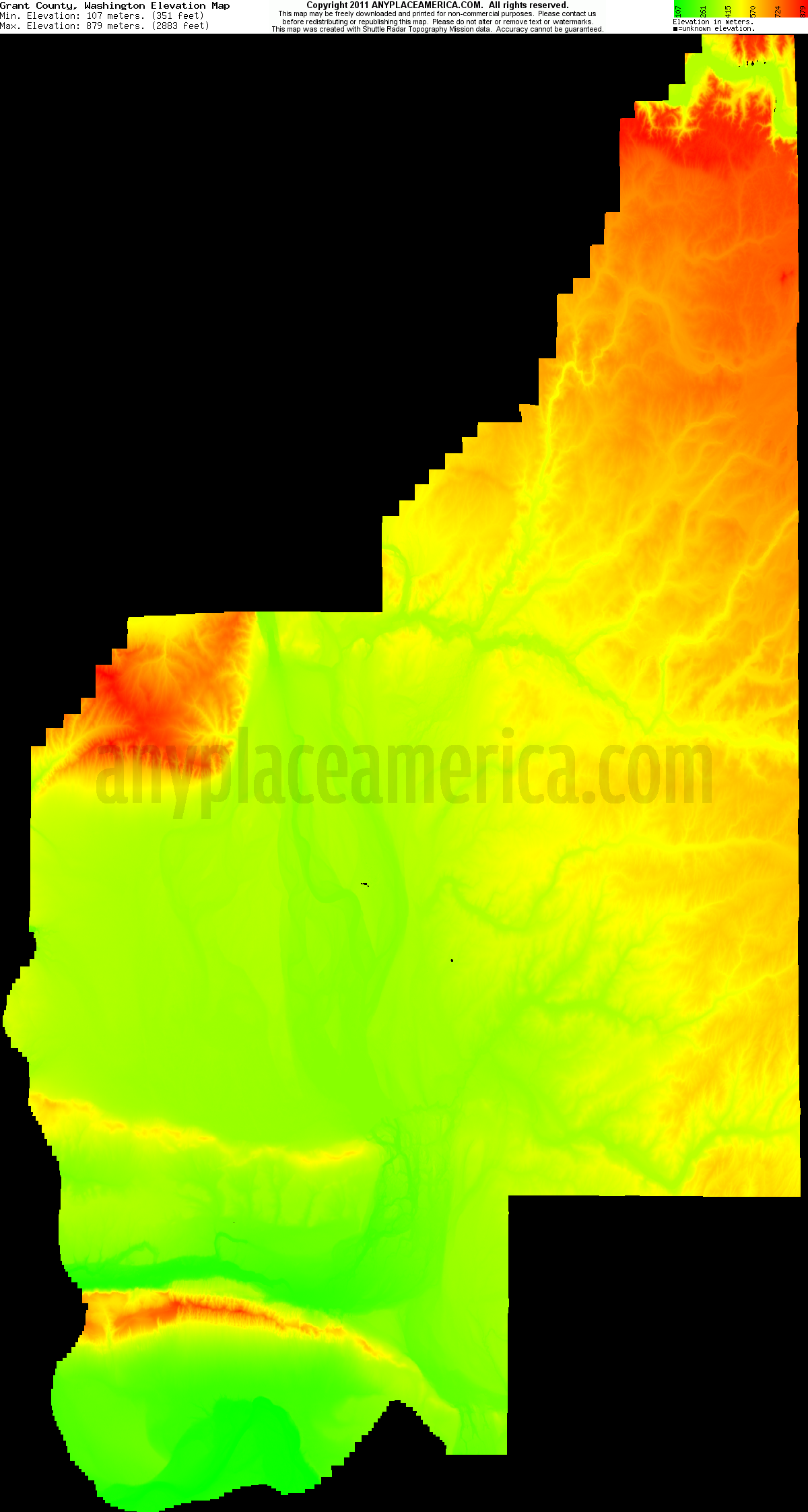 Free Grant County, Washington Topo Maps & Elevations
