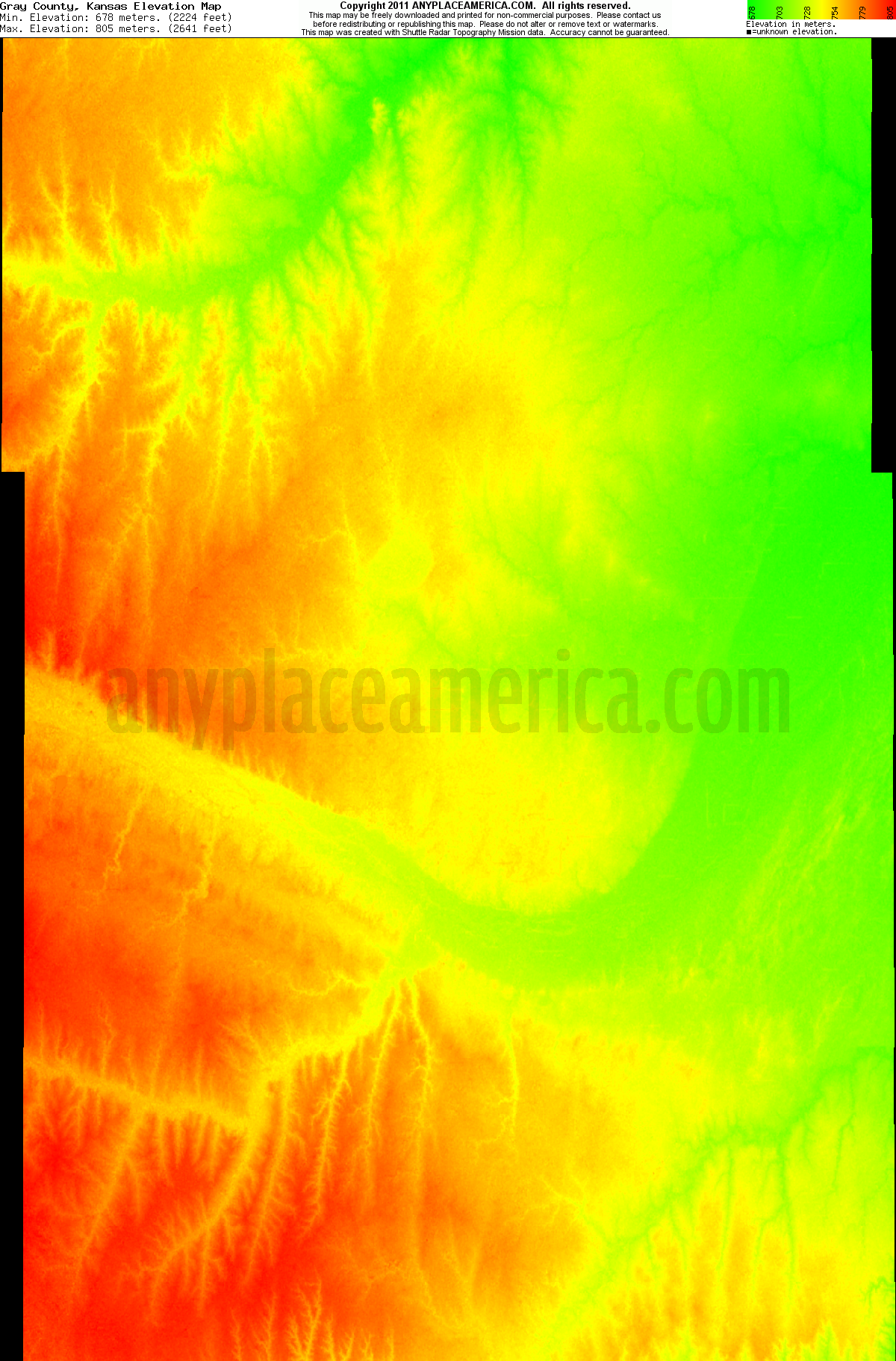 Free Gray County, Kansas Topo Maps & Elevations