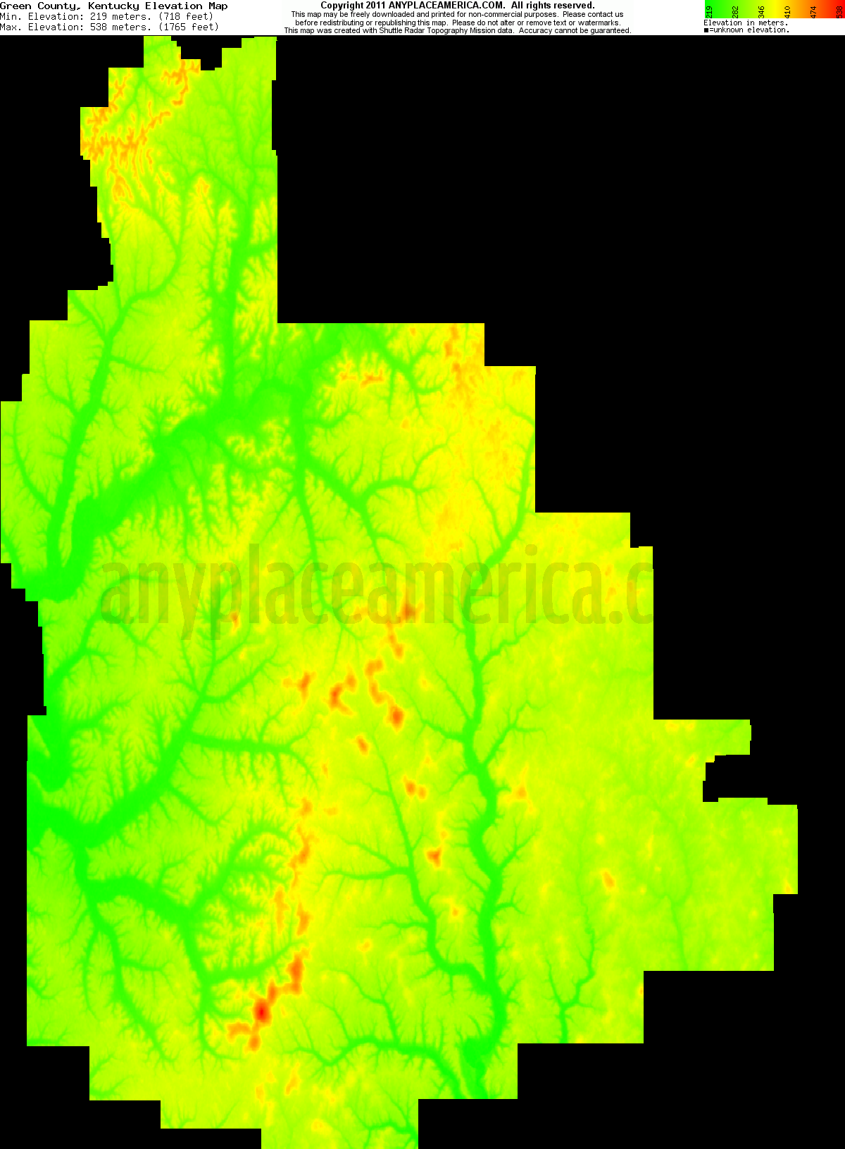 Free Green County, Kentucky Topo Maps & Elevations