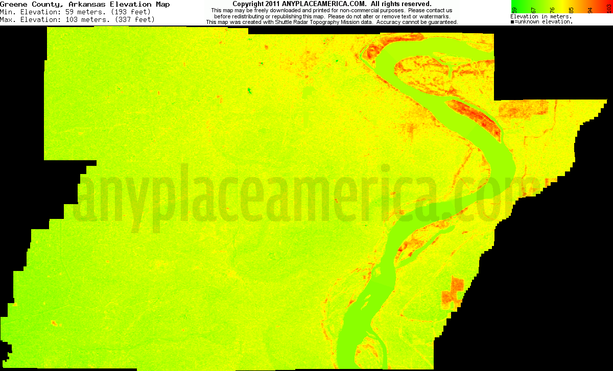 Free Greene County, Arkansas Topo Maps & Elevations