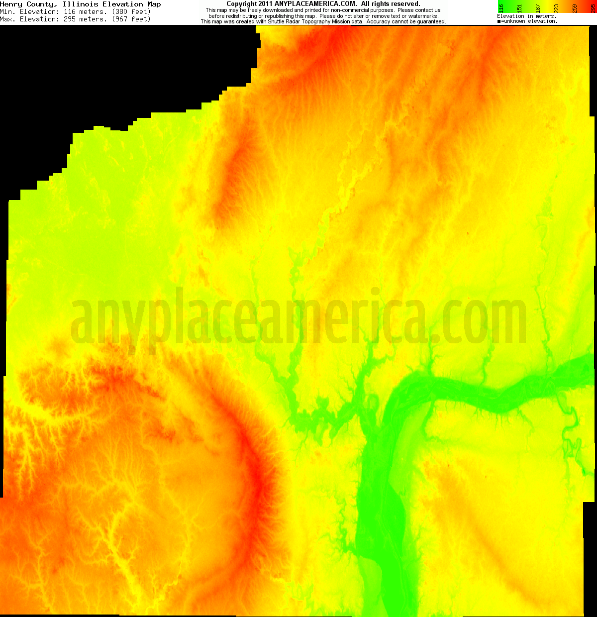 Free Henry County, Illinois Topo Maps & Elevations