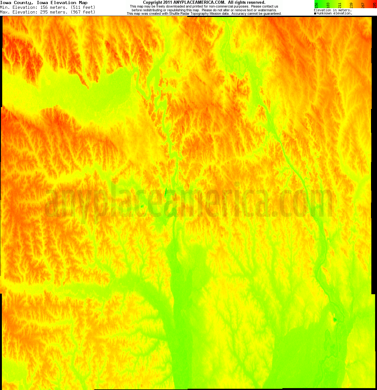 Free Iowa County, Iowa Topo Maps & Elevations