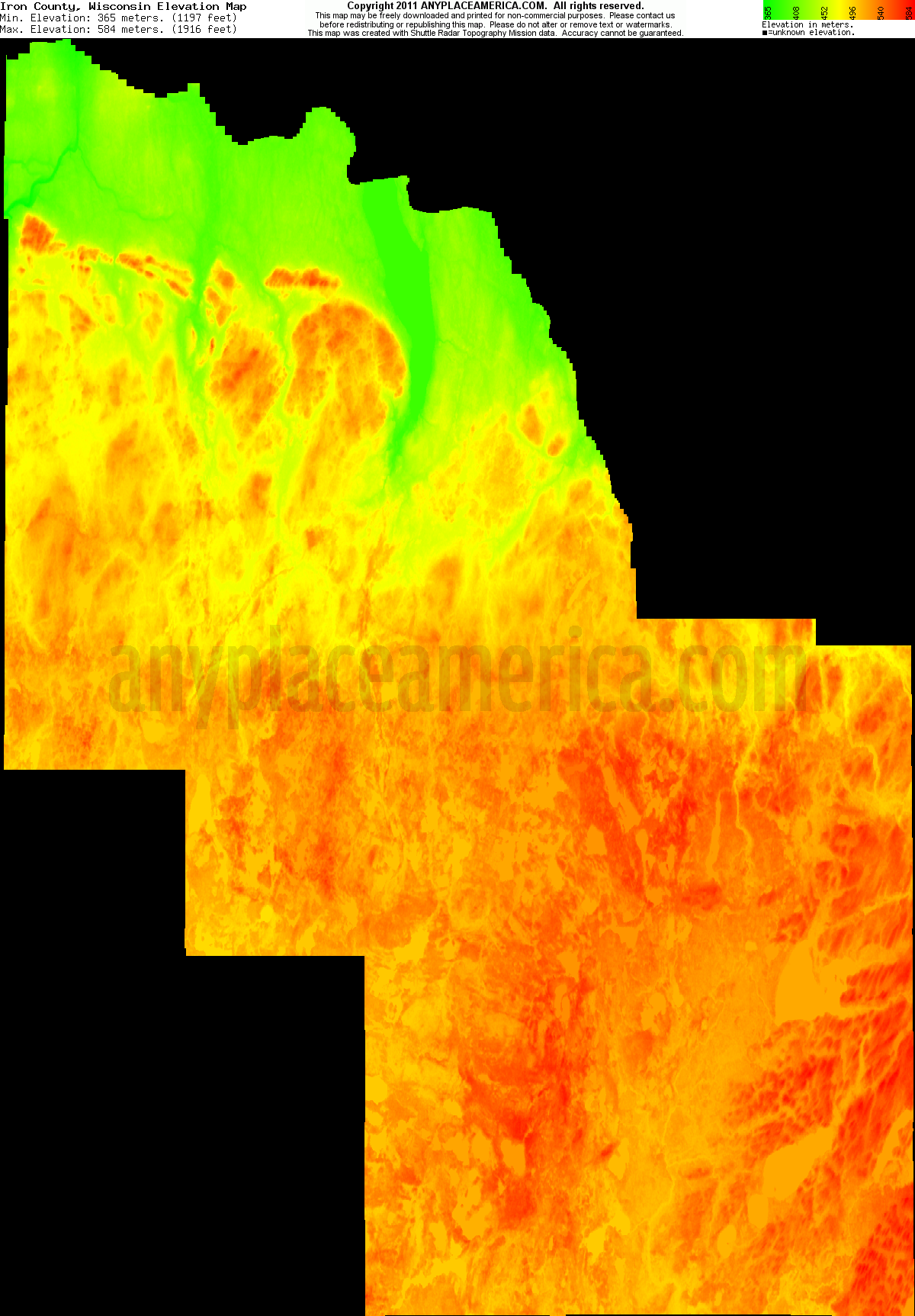 Free Iron County, Wisconsin Topo Maps & Elevations