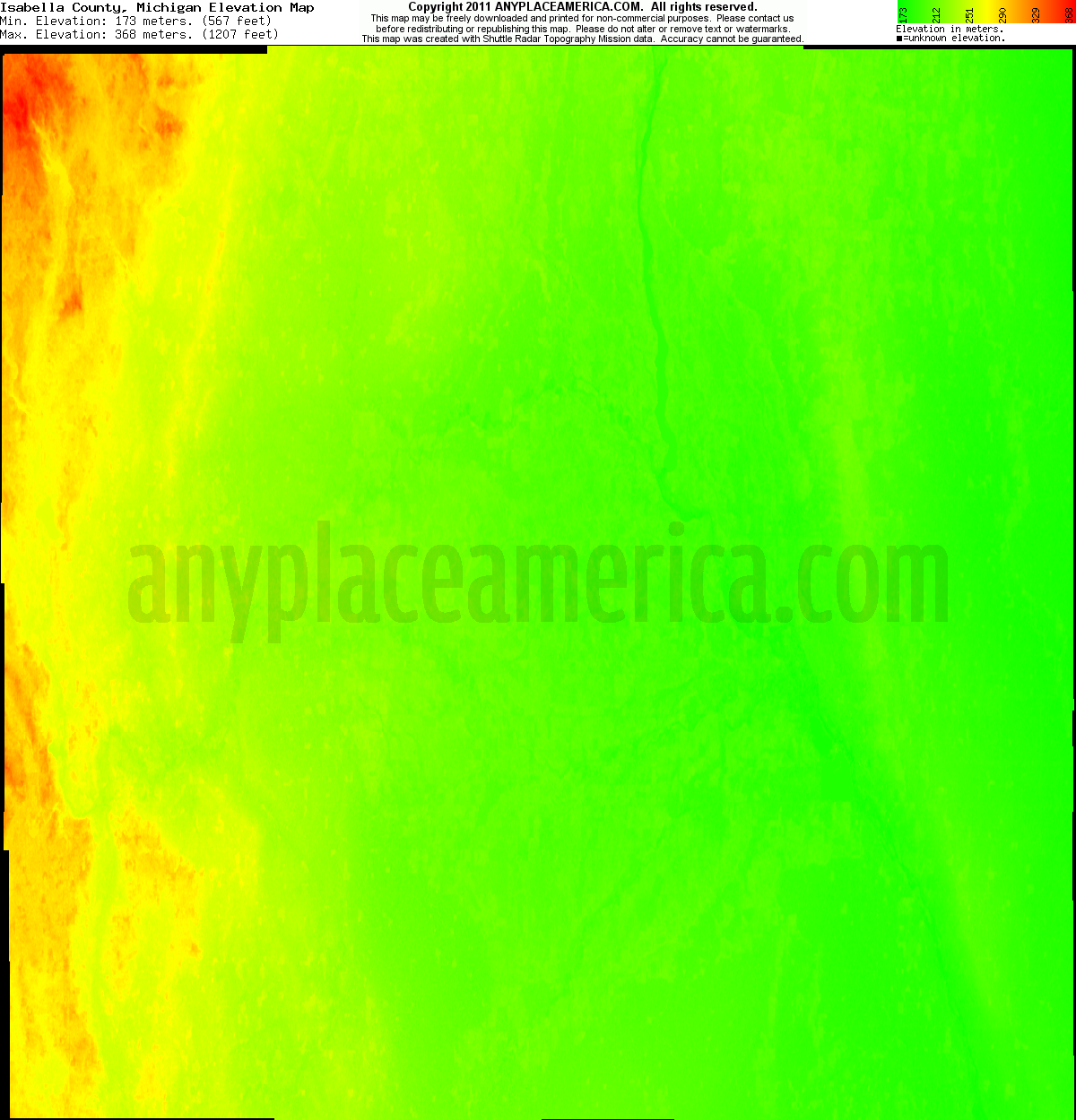 Free Isabella County, Michigan Topo Maps & Elevations