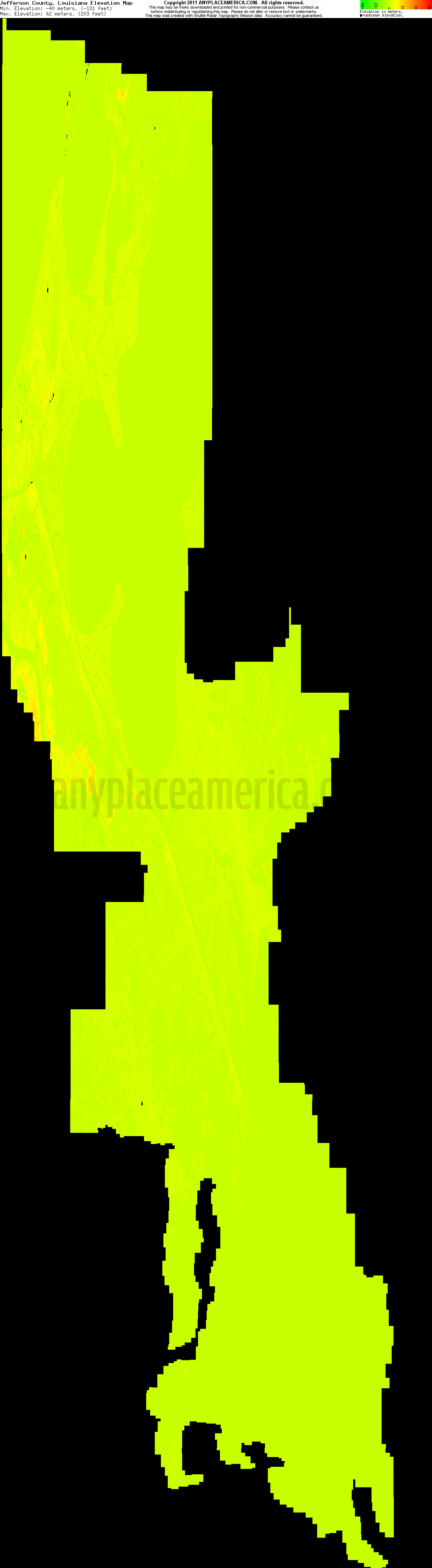 Free Jefferson Parish, Louisiana Topo Maps & Elevations