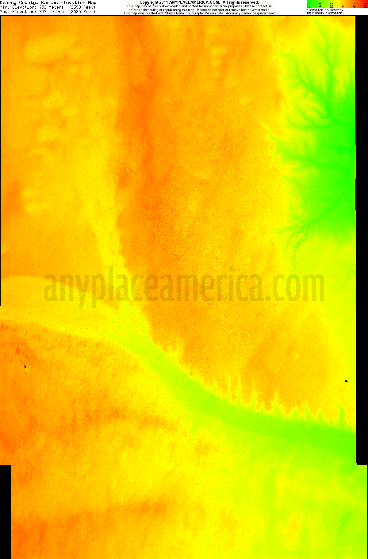 Free Kearny County, Kansas Topo Maps & Elevations