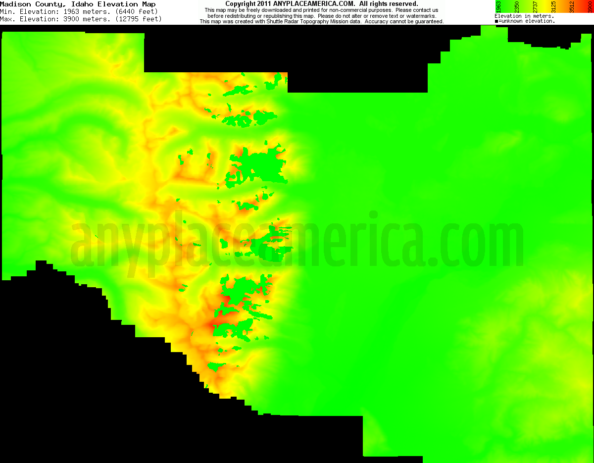 Free Madison County, Idaho Topo Maps & Elevations
