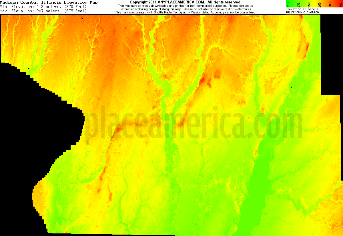 Free Madison County, Illinois Topo Maps & Elevations