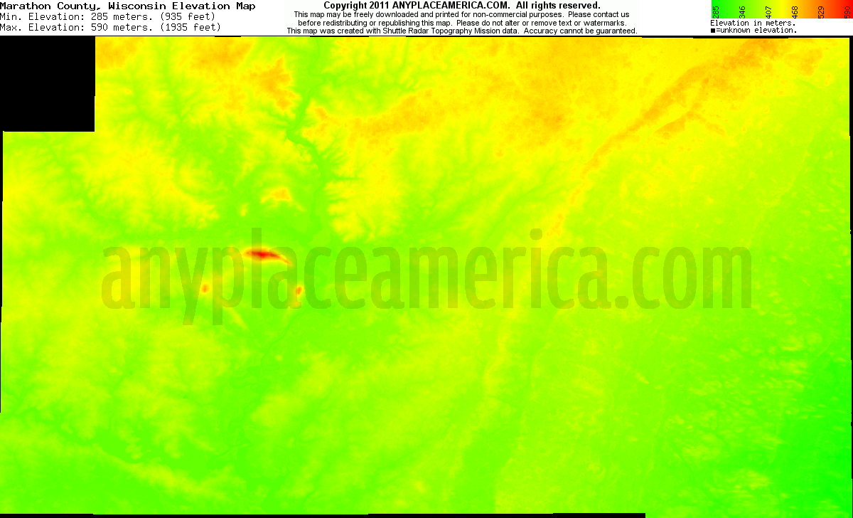 Free Marathon County, Wisconsin Topo Maps & Elevations