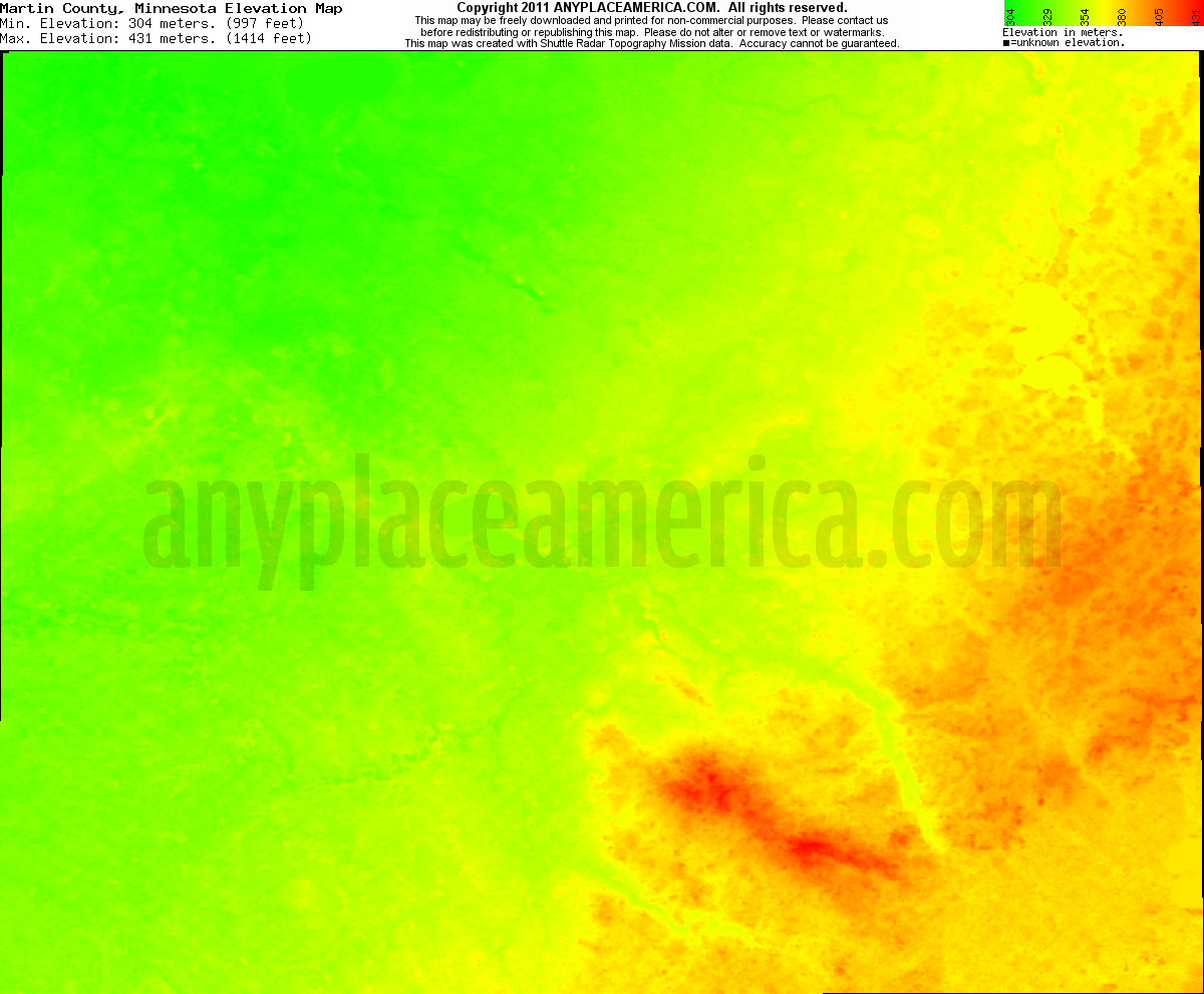 Free Martin County, Minnesota Topo Maps & Elevations