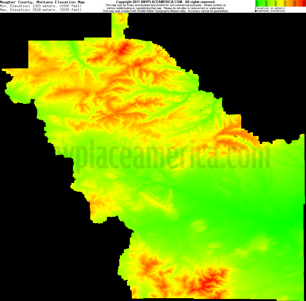 Free Meagher County, Montana Topo Maps & Elevations