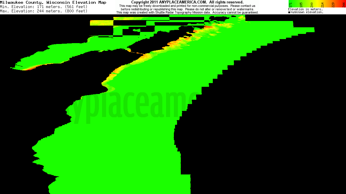 Free Milwaukee County, Wisconsin Topo Maps & Elevations