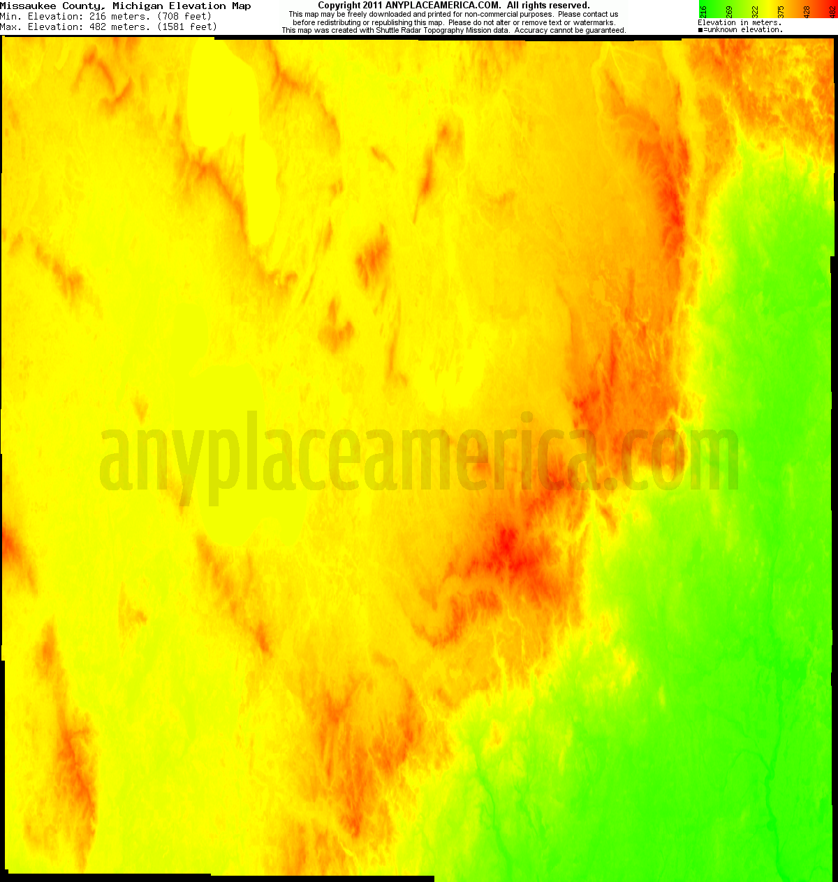 Free Missaukee County, Michigan Topo Maps & Elevations