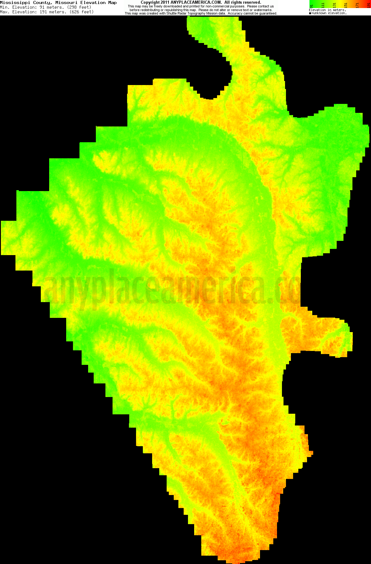 Free Mississippi County, Missouri Topo Maps & Elevations