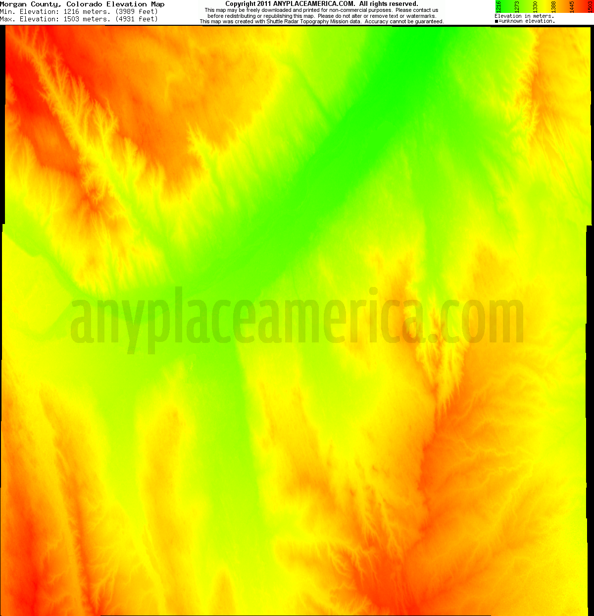 Free Morgan County, Colorado Topo Maps & Elevations