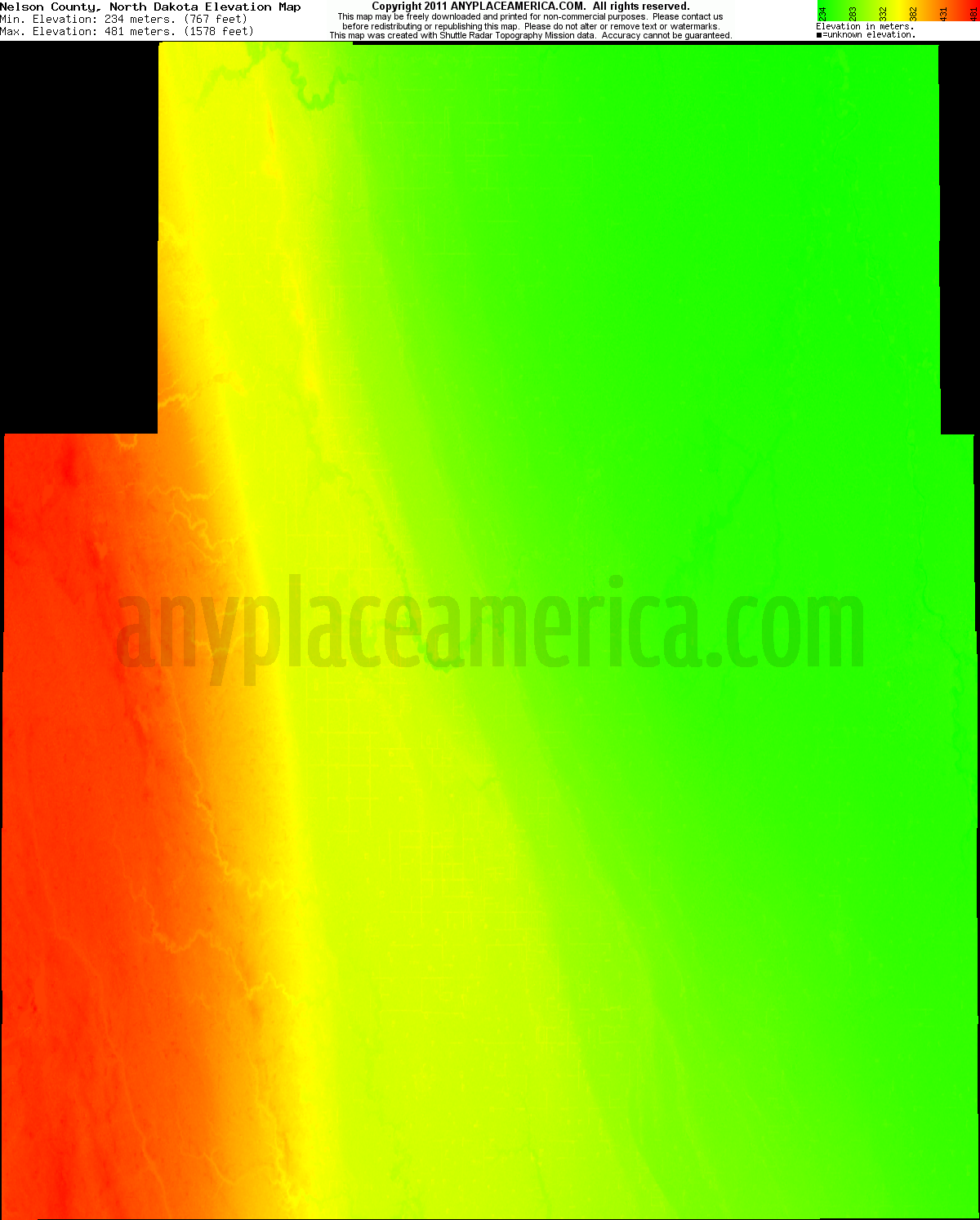 Free Nelson County, North Dakota Topo Maps & Elevations